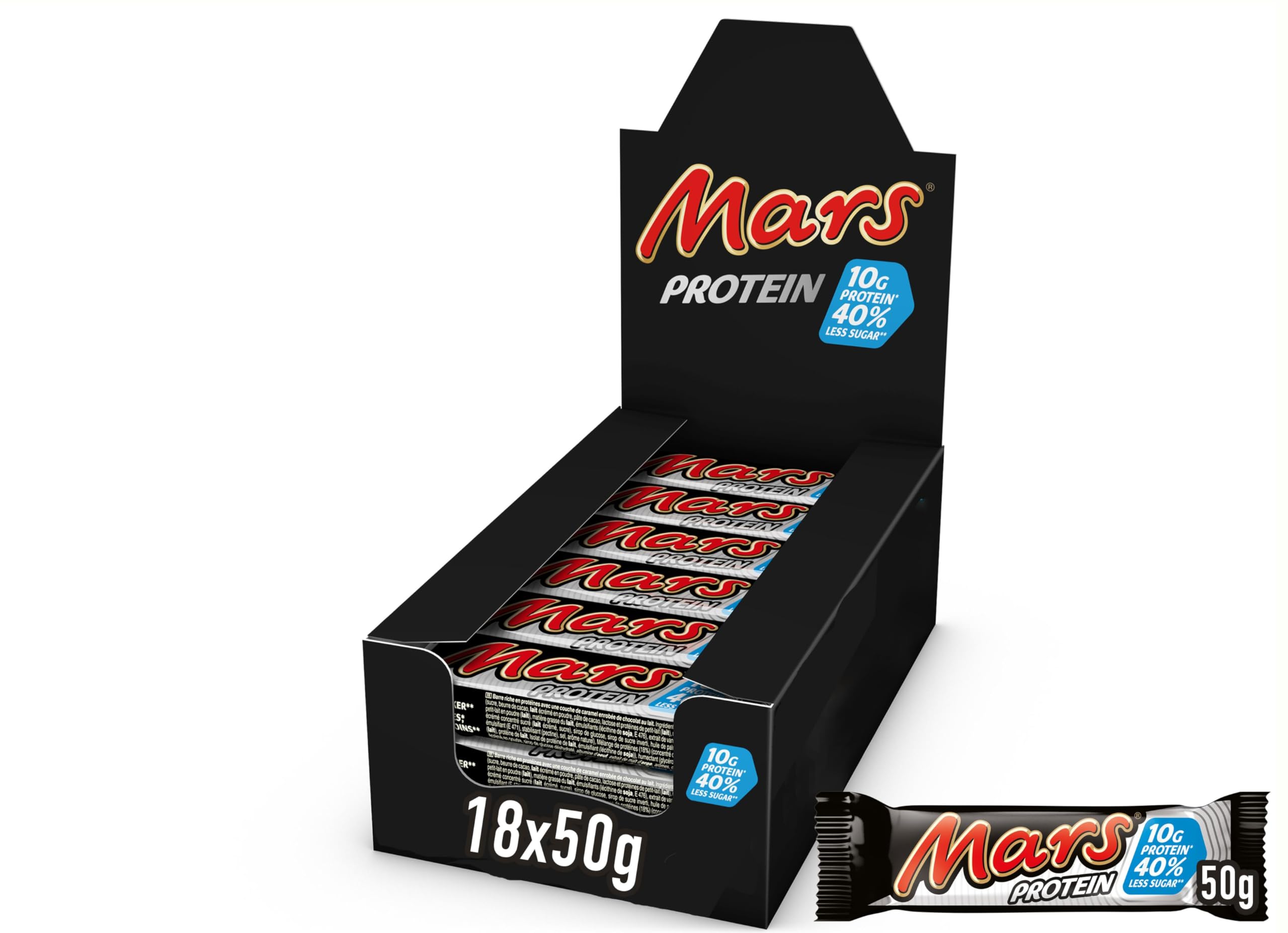 MARS Protein Riegel, Schokoriegel Protein, Großpackung, 18 x 50g ...