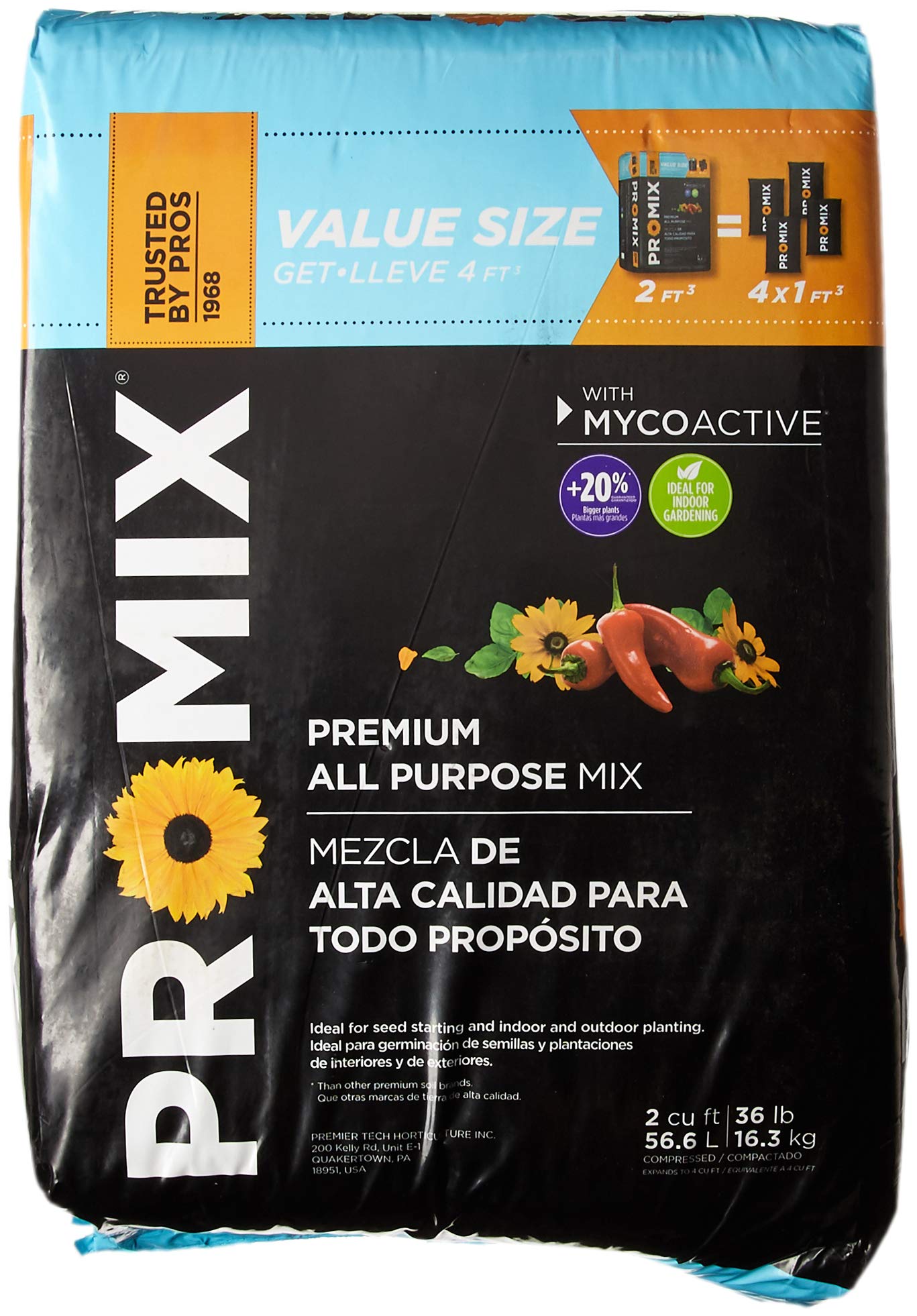 Amazon.com : Premier Horticulture Inc (1020030RG) 2CF Pro Mix Ultimate ...