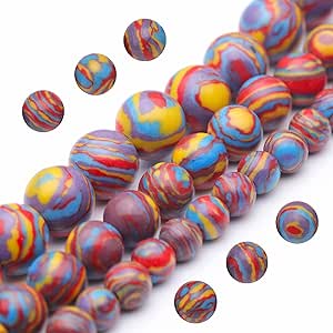 Amazon.com: Youngbling Natural Gemstone Beads for Jewelry Making,6mm ...