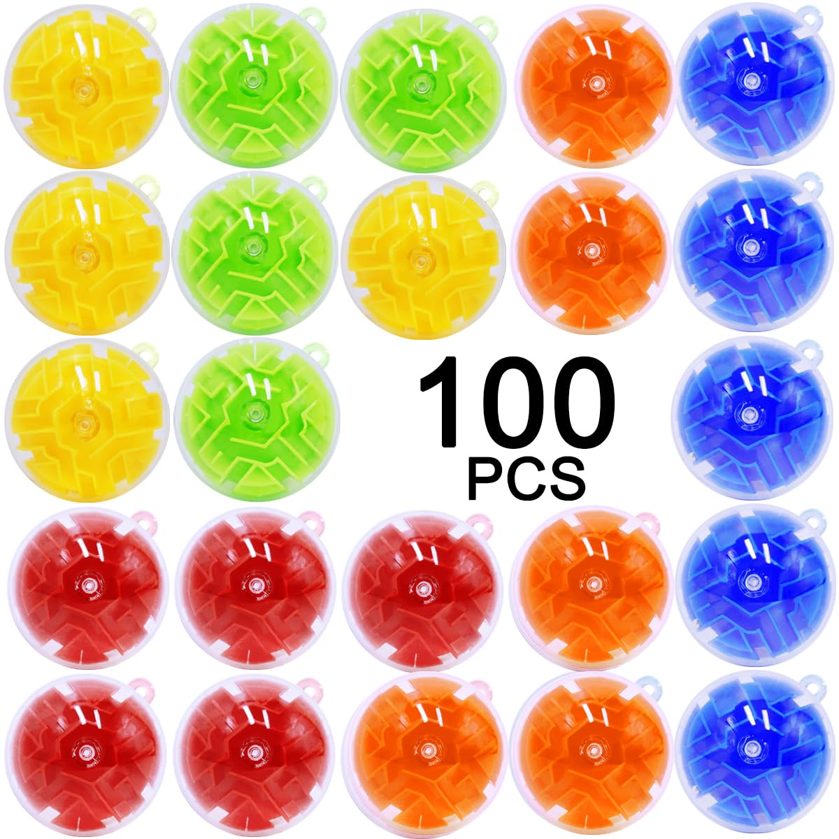 Amazon.com: 100PCS Brain Teaser Puzzle Ball Fidget Toys Bulk, Mini 3D ...