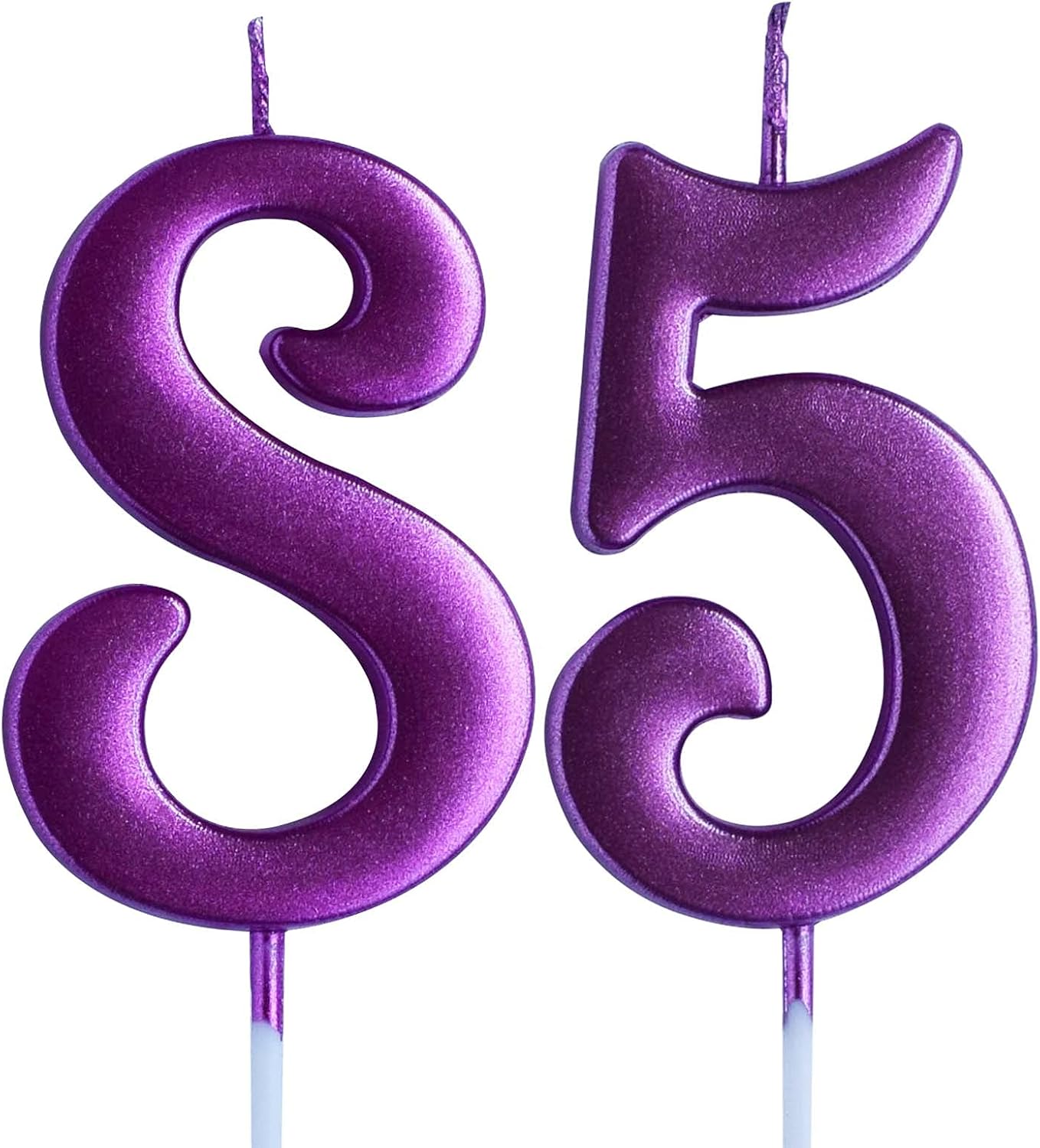 Amazon.com: Pink 85th Birthday Candle, Number 85 Years Old Candles Cake ...