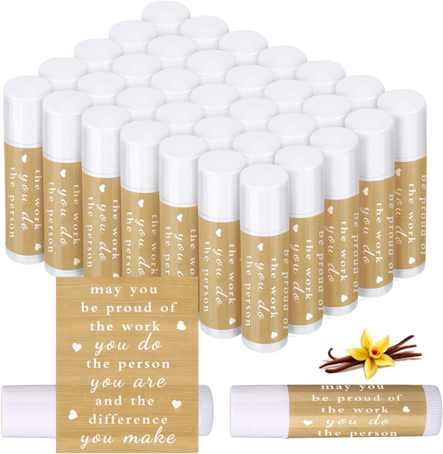 Amazon.com : 50 PCS Bohemian Rainbow Lip Balm Bulk Inspirational Words ...