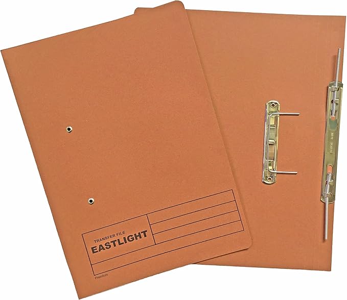 Eastlight Transfer Spring File, 38mm Foolscap, Colour Orange, Box 25 ...