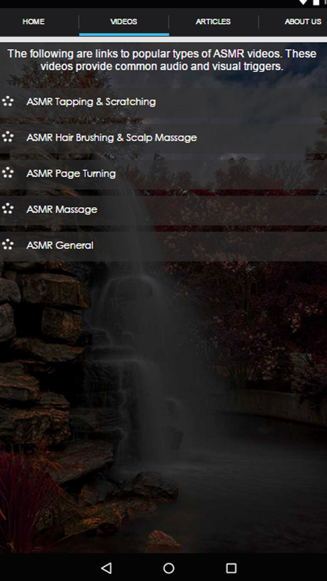 ASMR Videos - Sleep, Meditate, Relax - App on Amazon Appstore