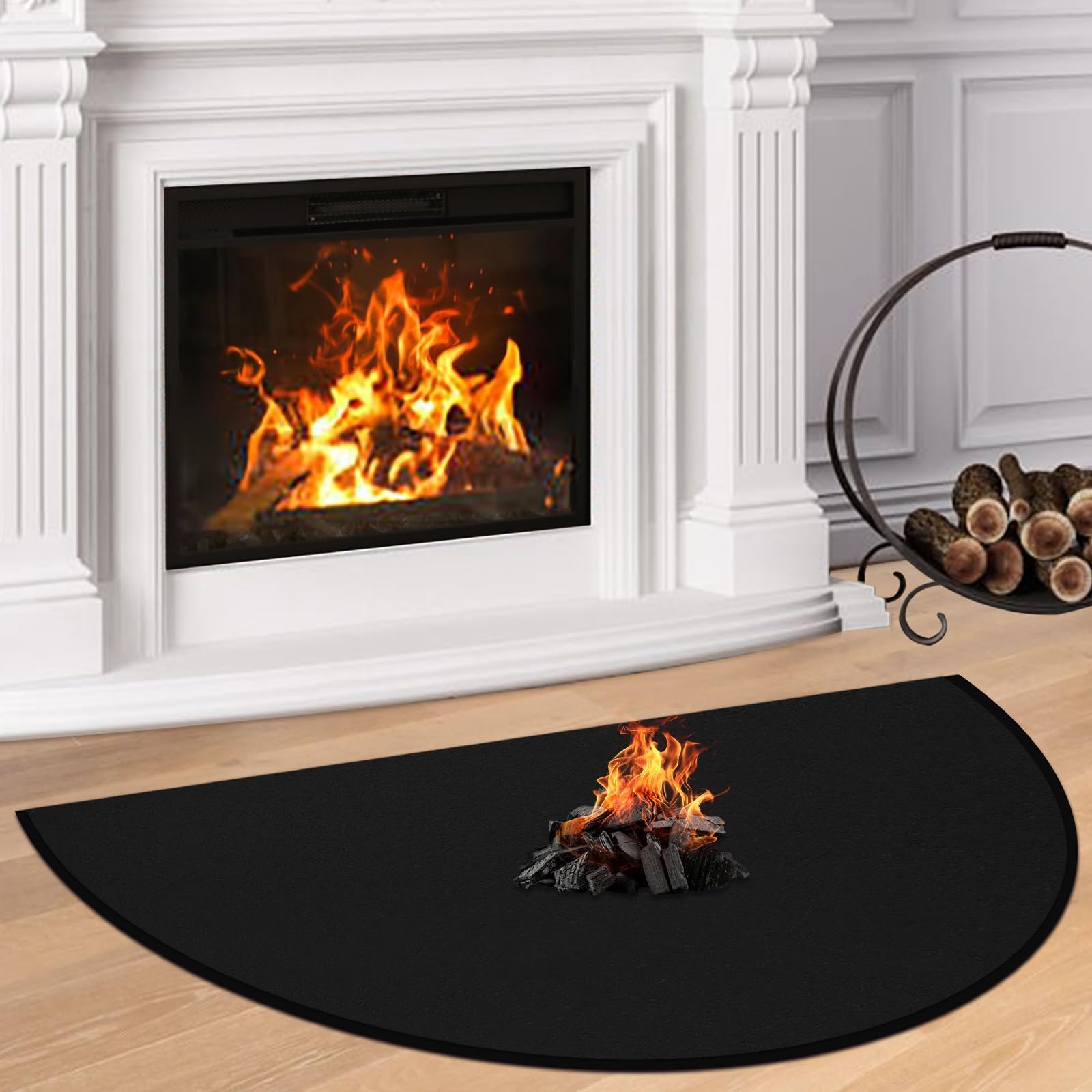 Amazon.com: Hearth Rugs for Fireplace, 42 x 24 x 0.04 Inch Fireproof ...