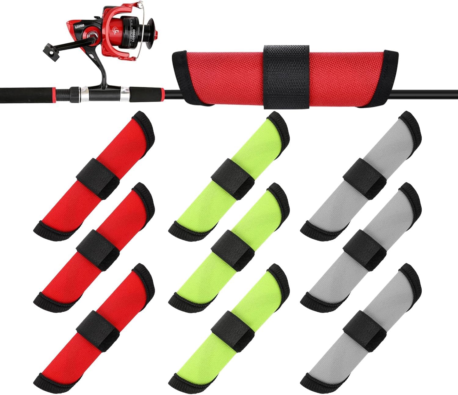 Amazon.com: PESSILIN 9 Pack Fishing Lure Covers, 5.9" Rod Lure Wrap ...