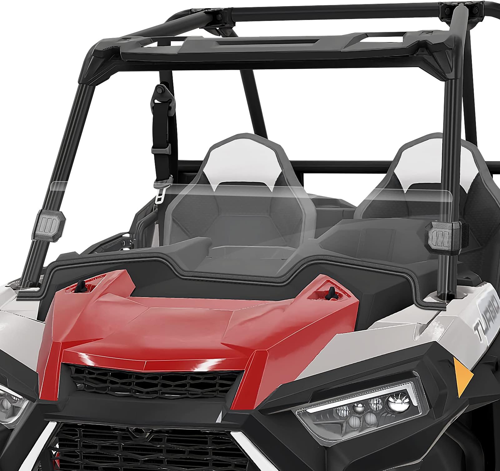 AURELIO TECH Hard Coated Polycarbonate Clear UTV Half Windshield for ...