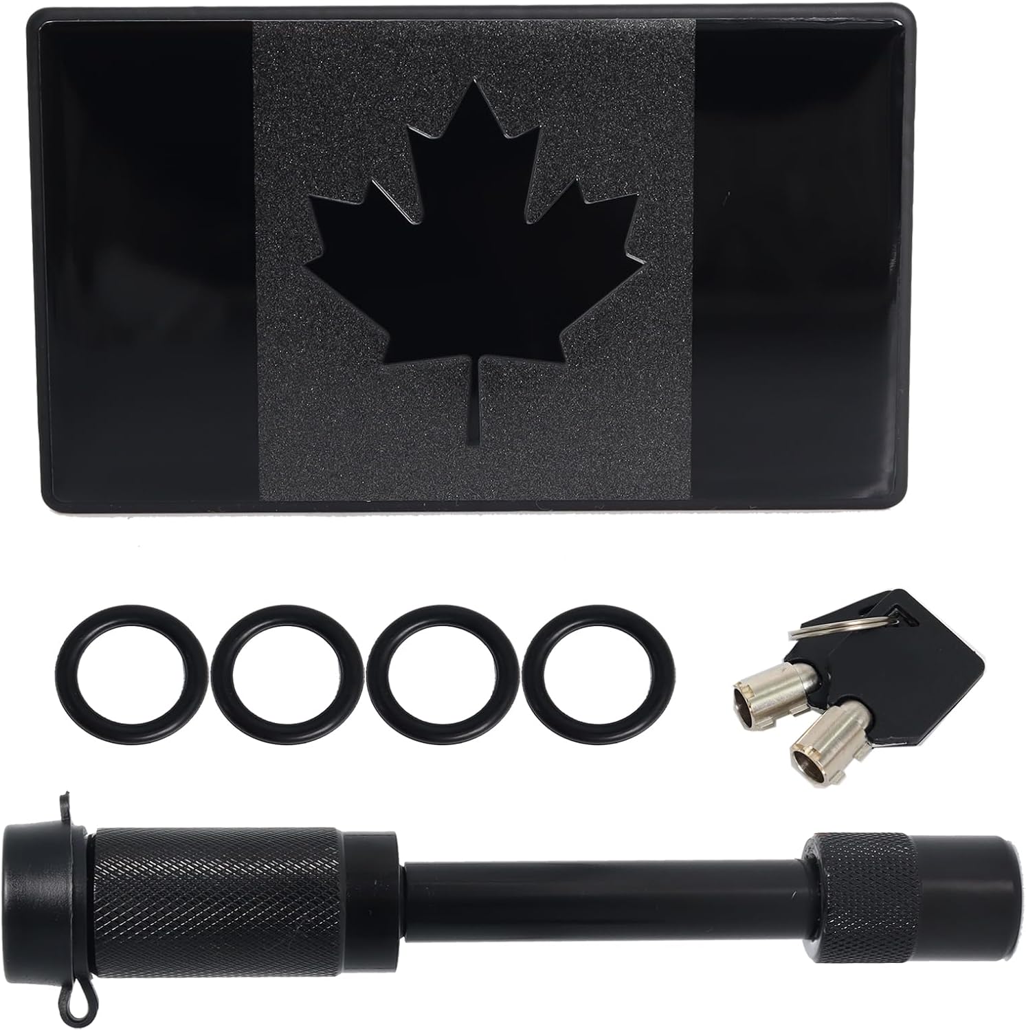 Trailer Hitch Cover with Canada Flag for 2 inch receivers, Solid Metal ...