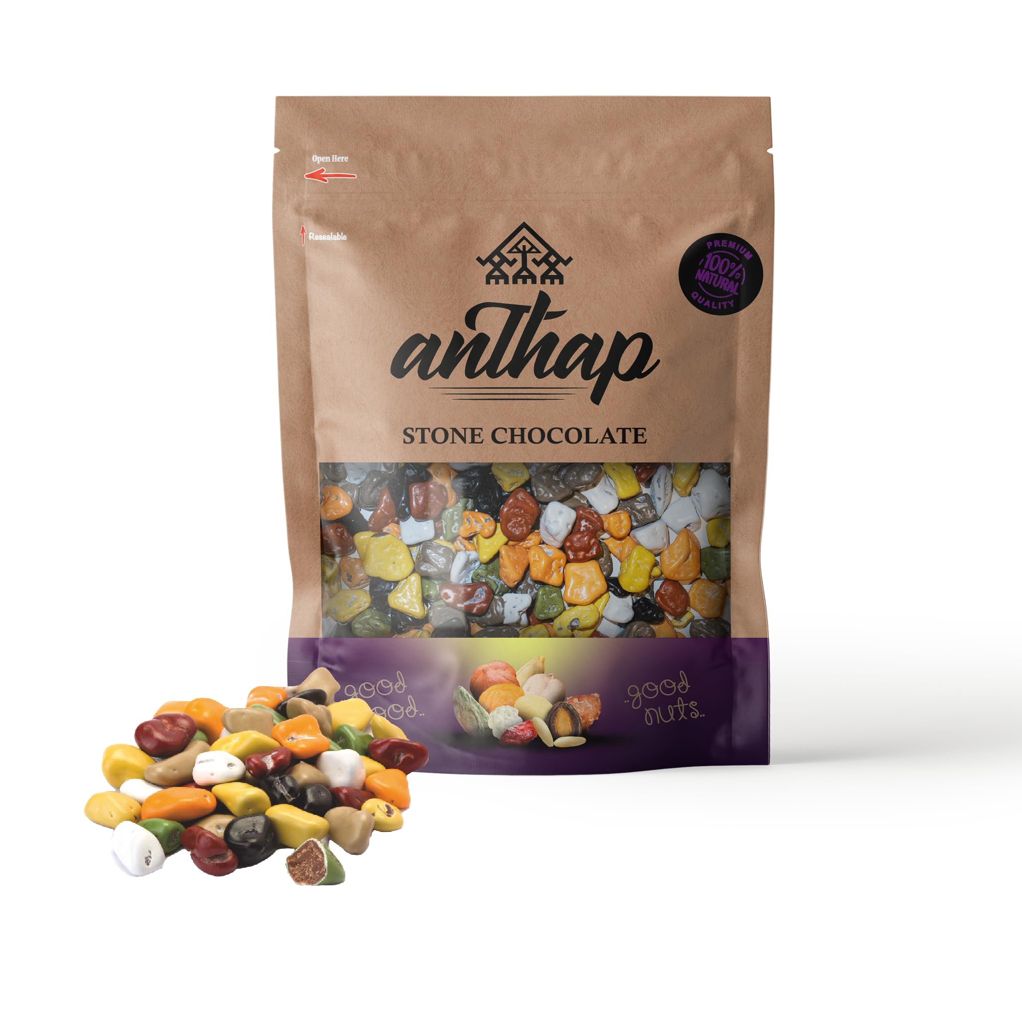 Anthap Stone Chocolate, Chocolate Pebbles, Perfect with Coffee, Treats ...