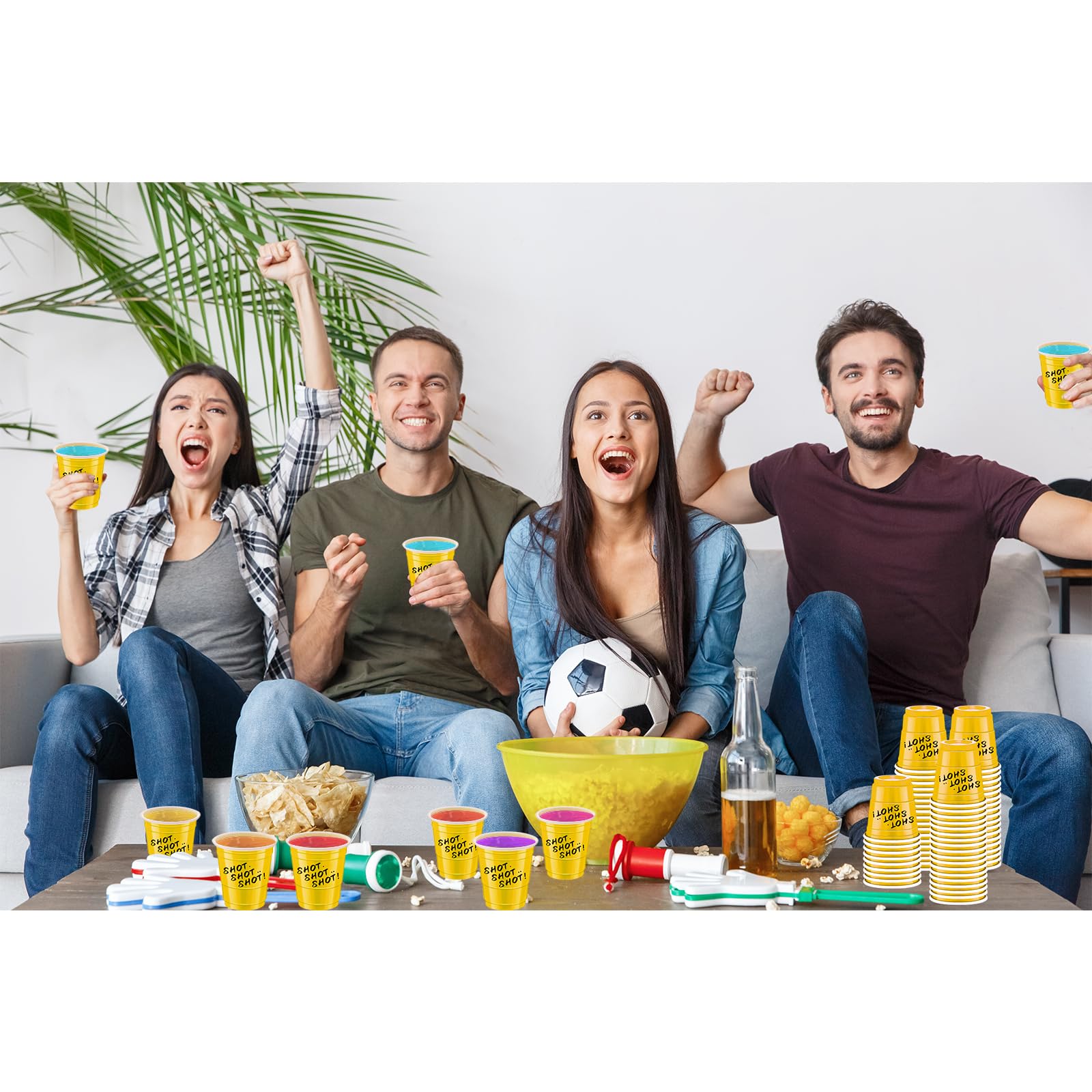 Snapklik.com : Cssopenss 120 Pcs Yellow Plastic Shot Glasses 2 Oz ...