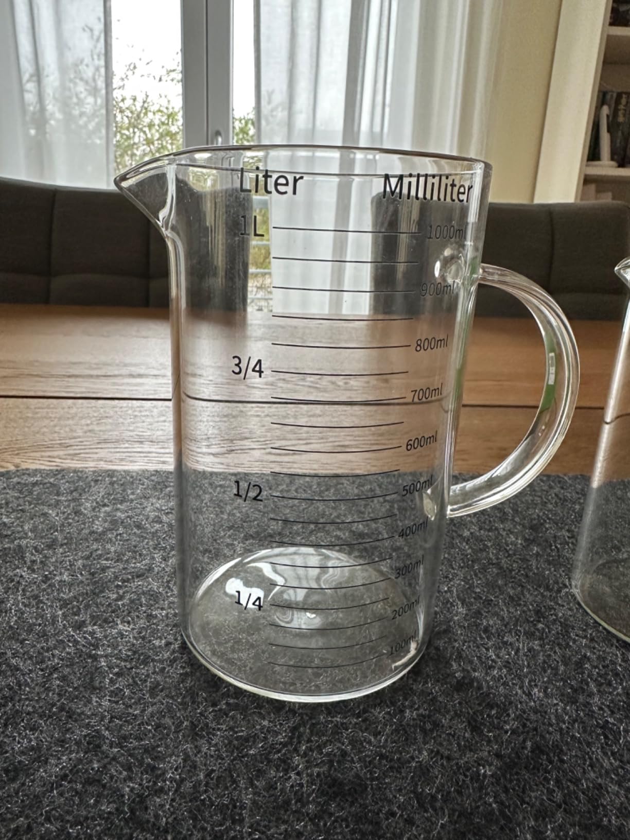 Herboom 2er Set Glas Messbecher mit Ausguss 1L & 500ml und 10 ...