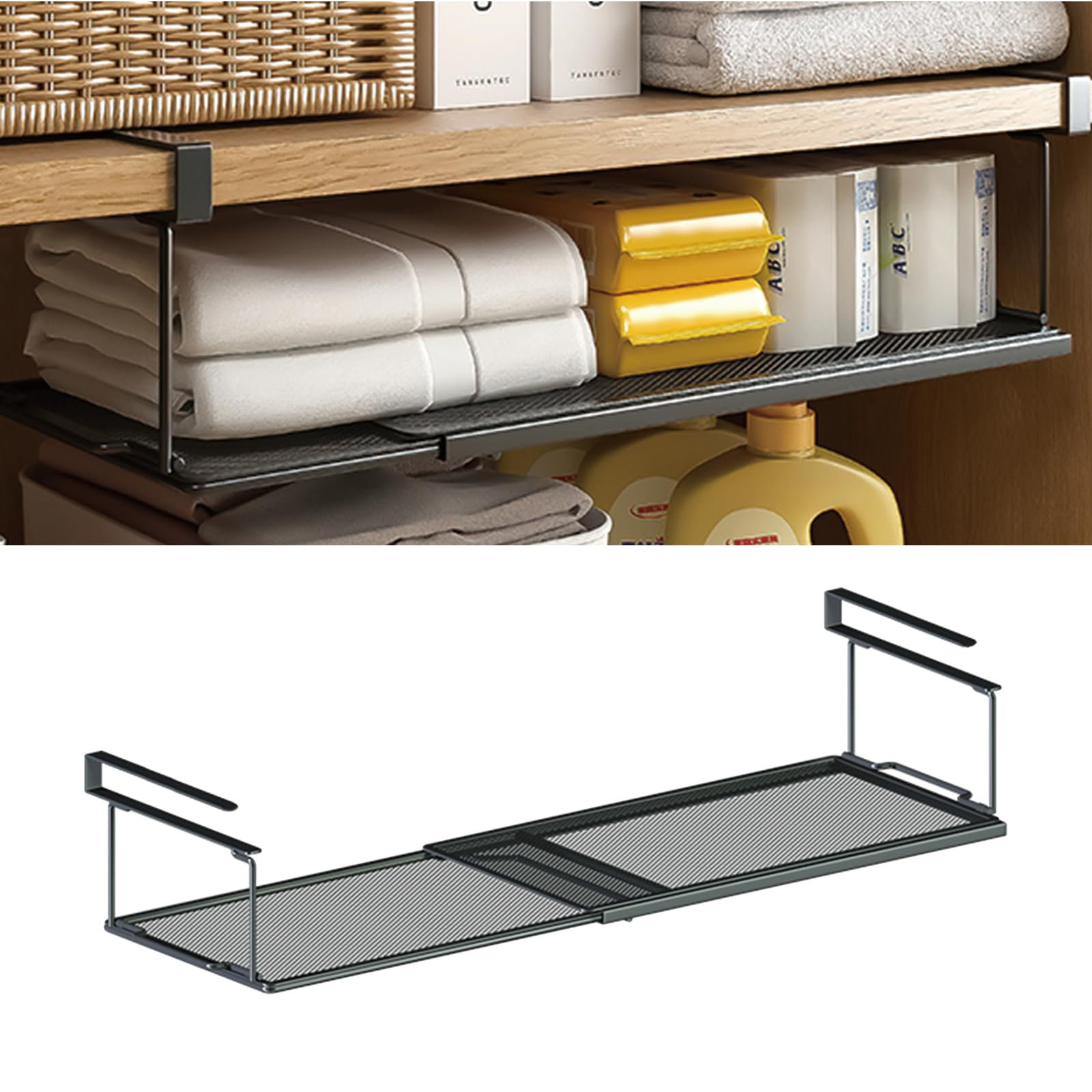 Amazon.com: FUCIHOMA Large Under Shelf Storage Basket Organizer ...