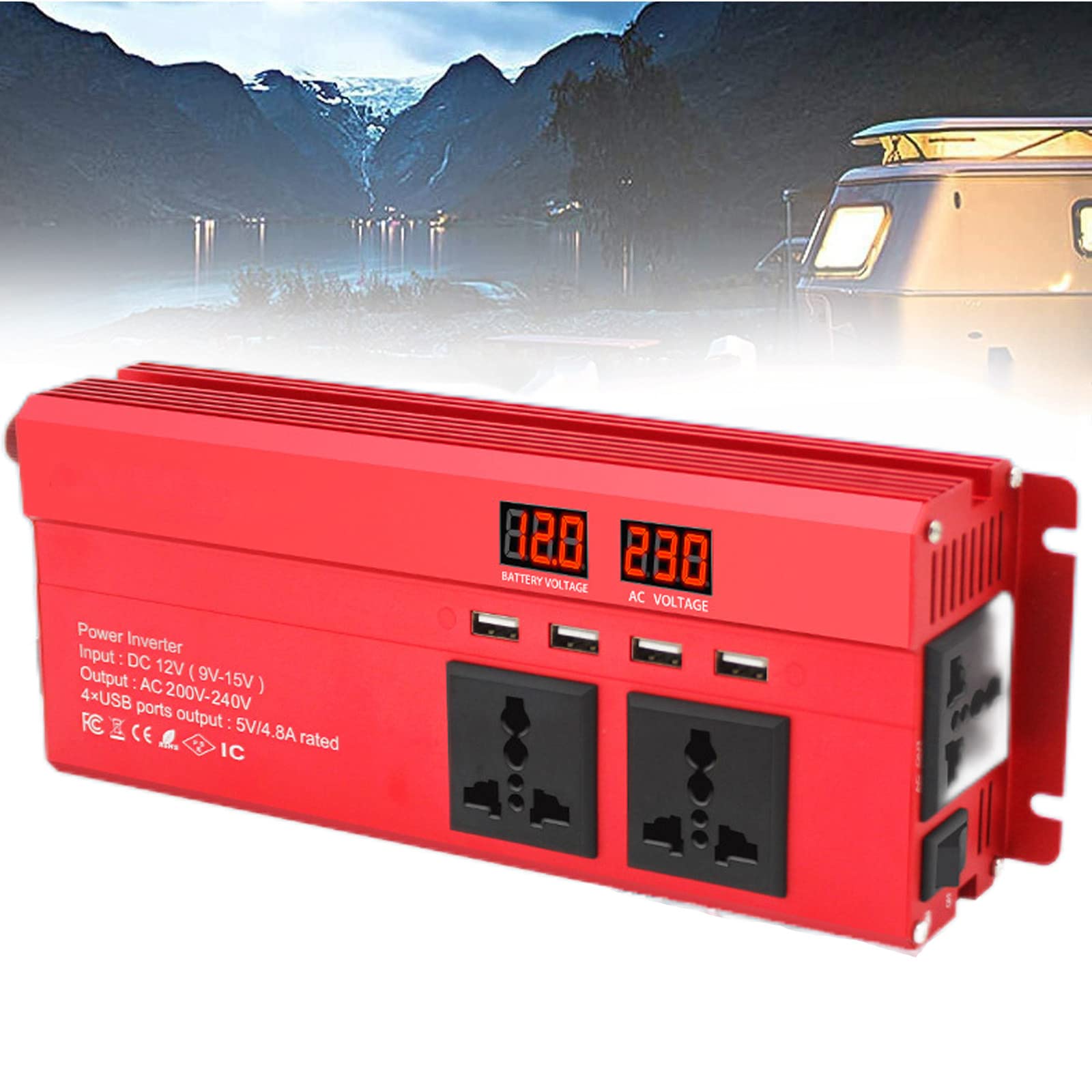 Buy 2000W Car Inverter, Dual Voltage volt Inverter With LED Display ...