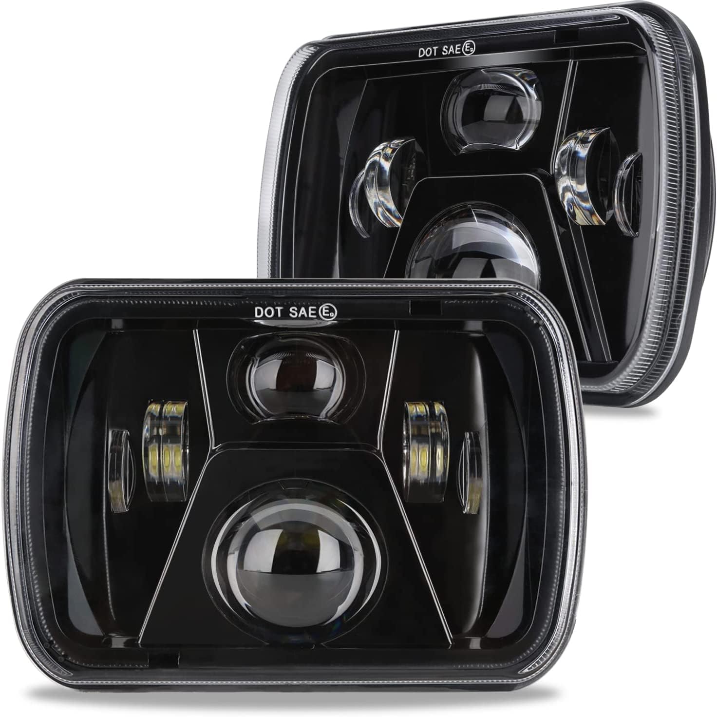 Amazon.com: 7x6 5x7 H6054 LED Headlights High Low Beam Sealed Headlamps ...