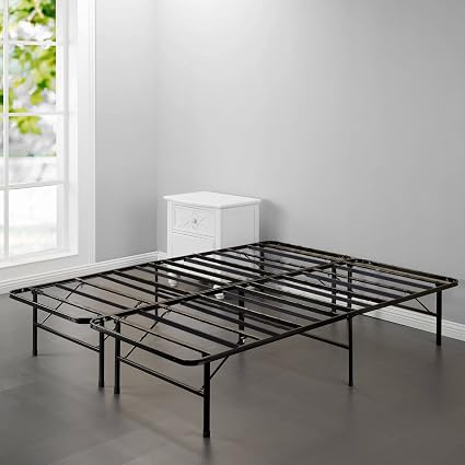 Amazon.com: Bed Frame Platform Folding Bed Frame King Metal Base ...