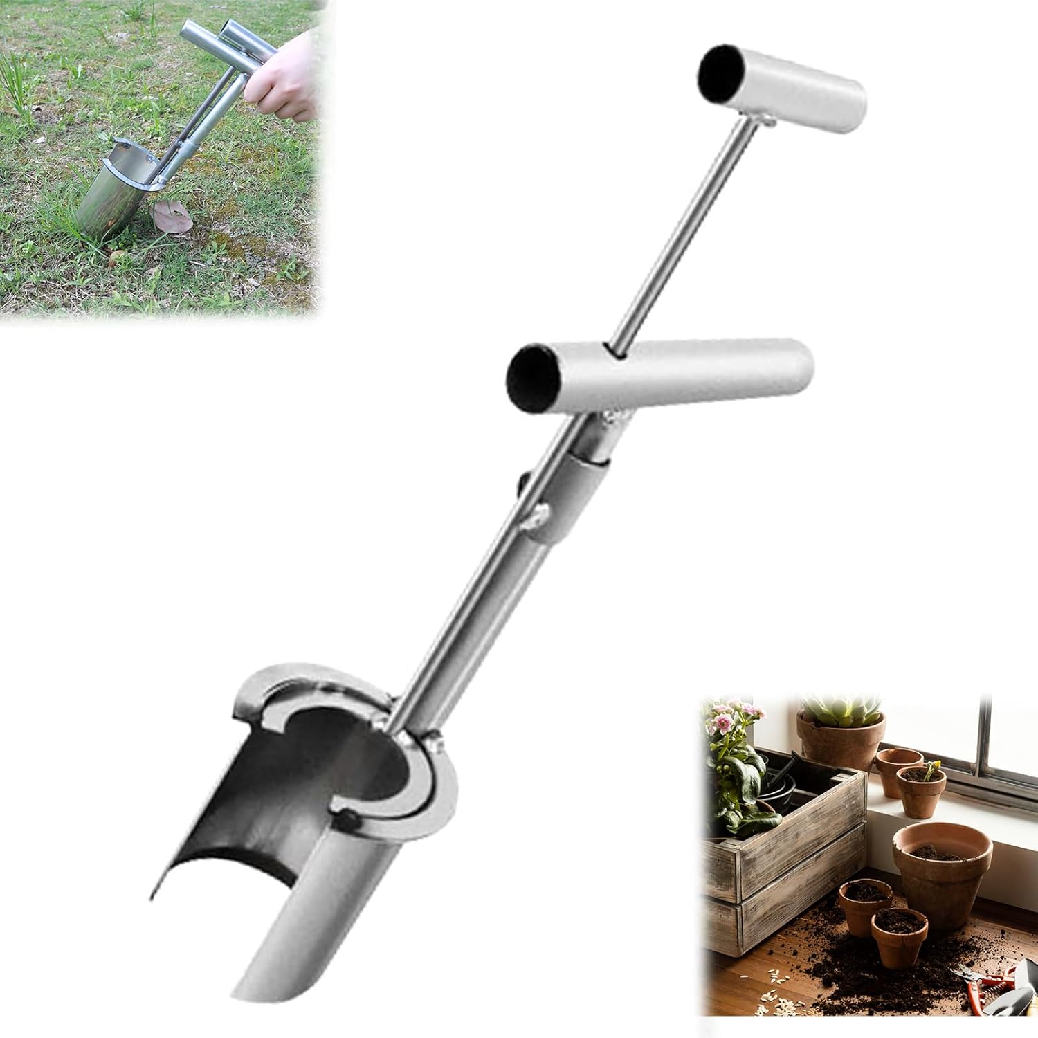 Amazon.com: HRADHOL Bulb Planter Tool,Plant and Fruit Tree Seeding Transplanter Stainless Steel ...