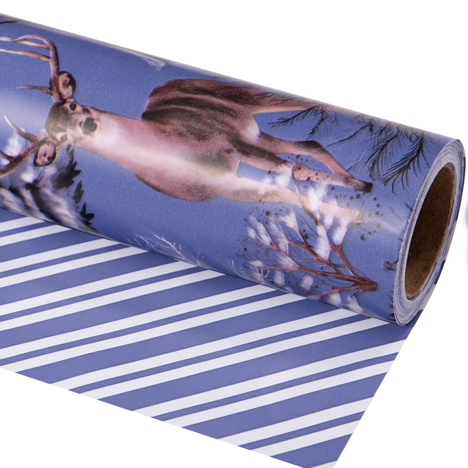 Snapklik.com : LeZakaa Purple Christmas Wrapping Paper, Winter Cabin Scene
