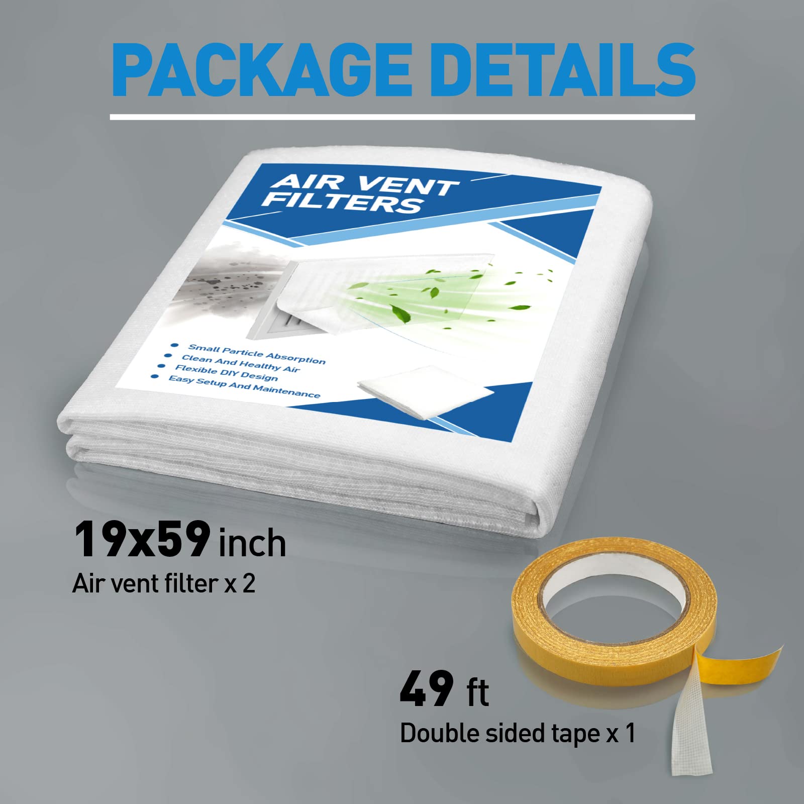 Snapklik.com : Air Vent Filters Kit, 2 Pieces 19 X 59 Air Vent Filters ...