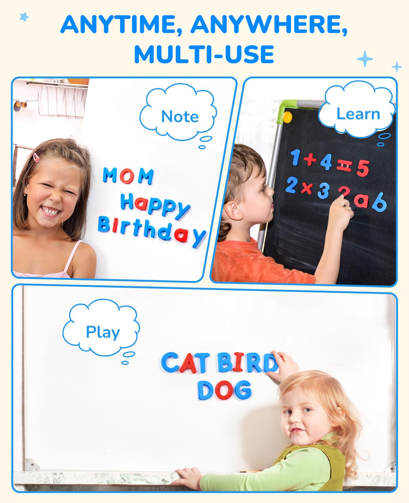 Snapklik.com : JoyCat Magnetic Letters And Numbers, Uppercase And ...
