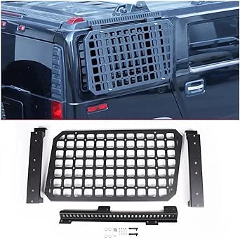 Amazon.com: Aluminum Alloy Car Rear Window Glass Armor Shelf Storage ...