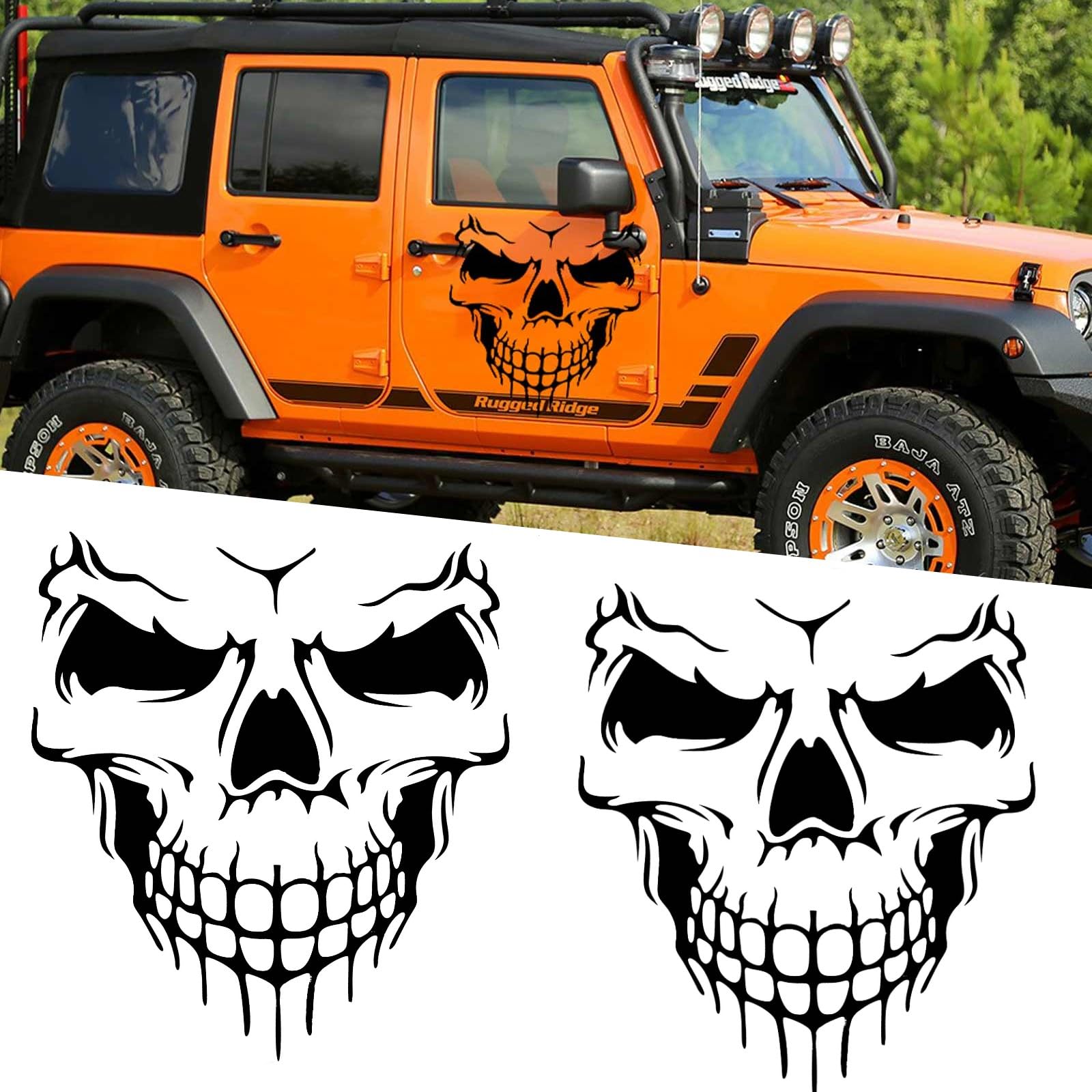 Skeletons & Skulls Hood Silver Car & Truck Decals & Vinyl Car Front ...
