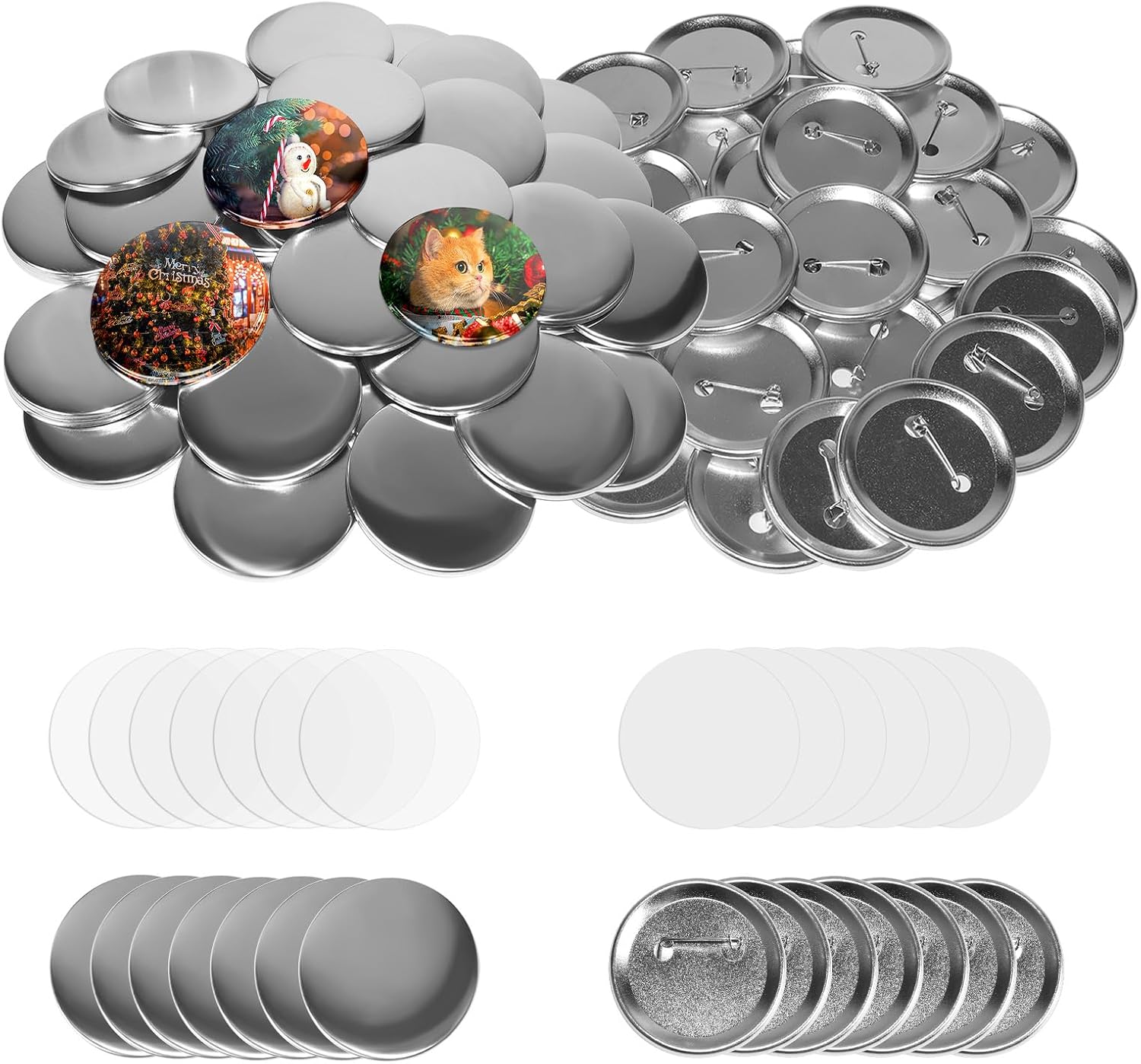 Amazon.com: CHONOVO 200 Sets 1.45 Inch/37mm Button Maker Supplies Kit ...