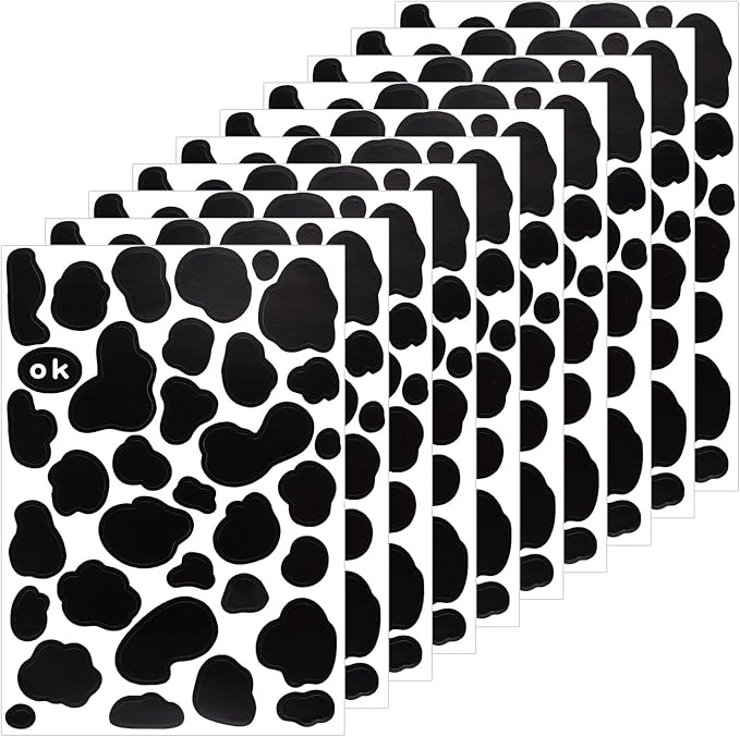 Amazon.com: Thinp 340 Pcs Cow Print Stickers,Waterproof Cow Print Vinyl ...