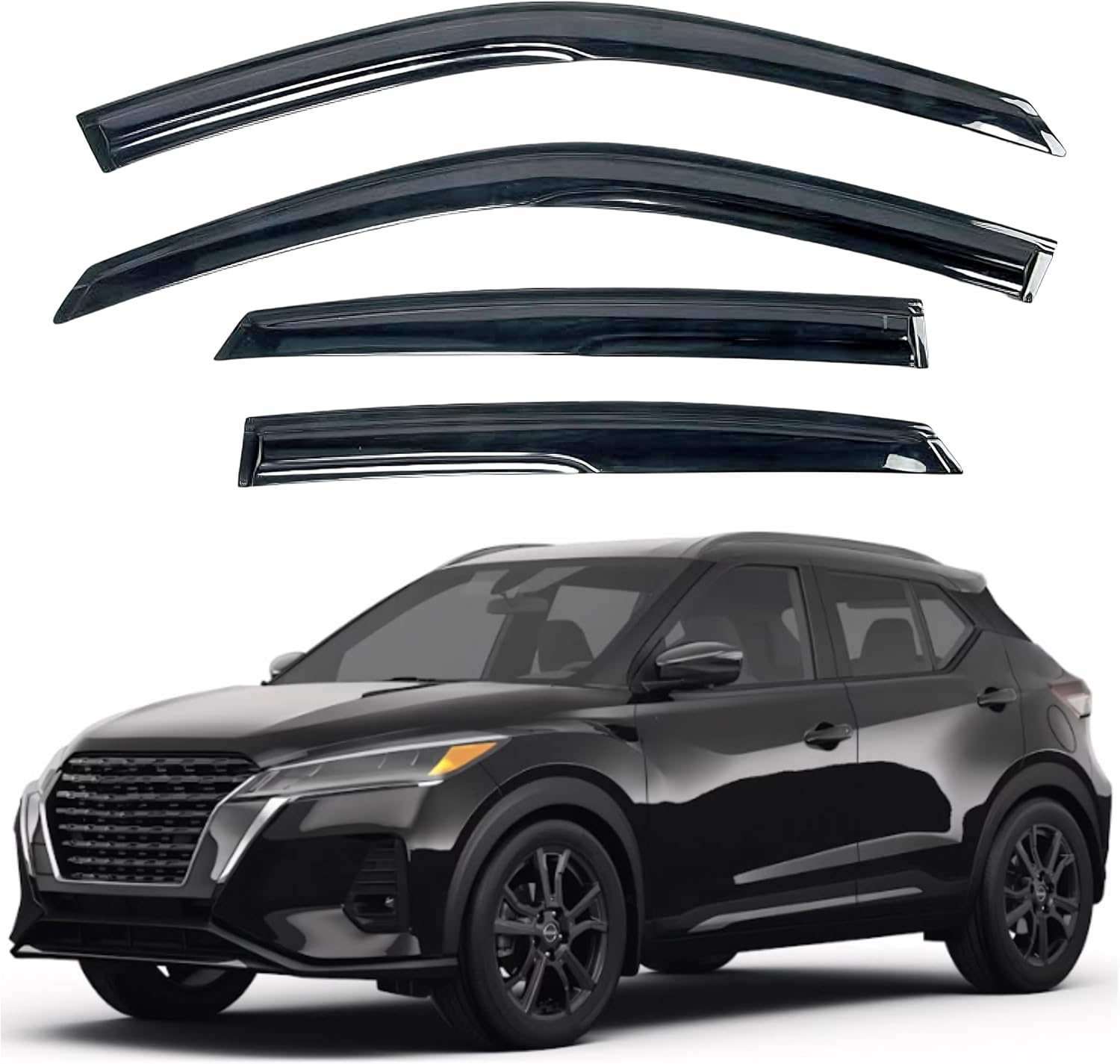 Amazon.com: KPY Window Visor Compatible with Nissan Kicks 2018-2024 ...
