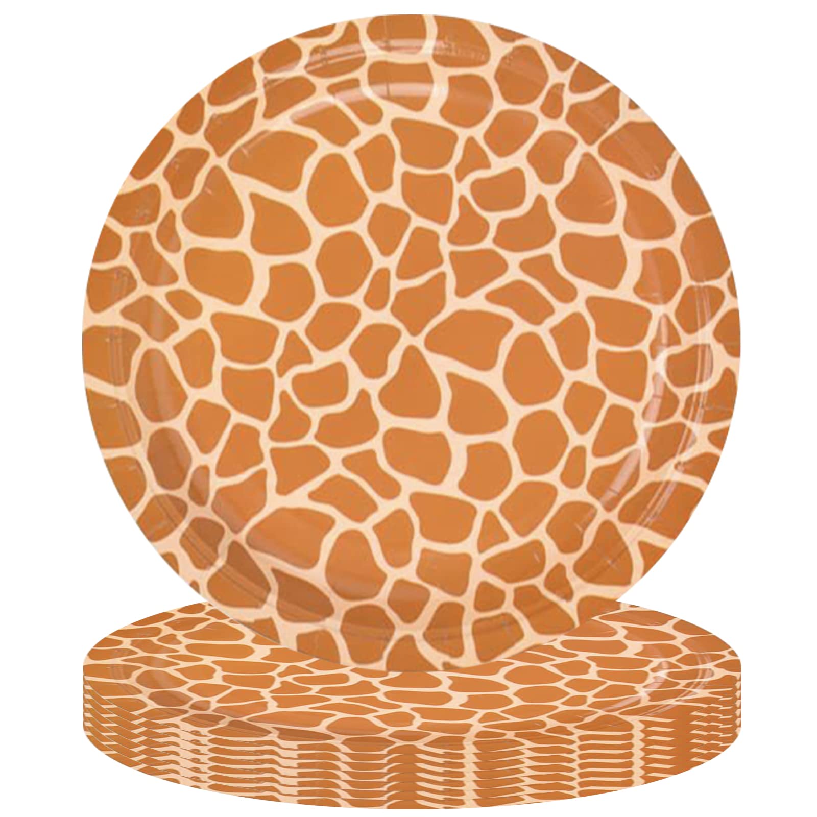 16P Jungle Safari Animal Party Giraffe Print Paper Plates 9 inch,Jungle ...
