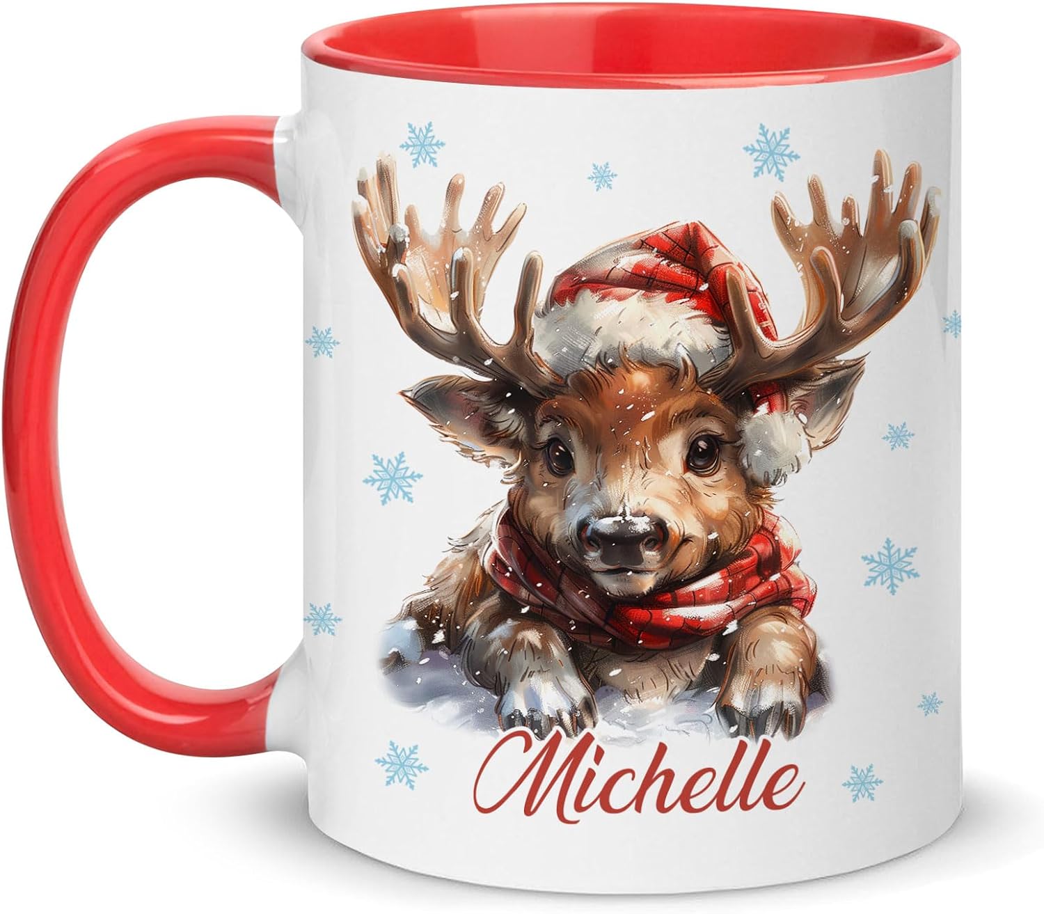 Amazon.com: Hyturtle Personalized Christmas Moose Coffee Mug - Gift For ...