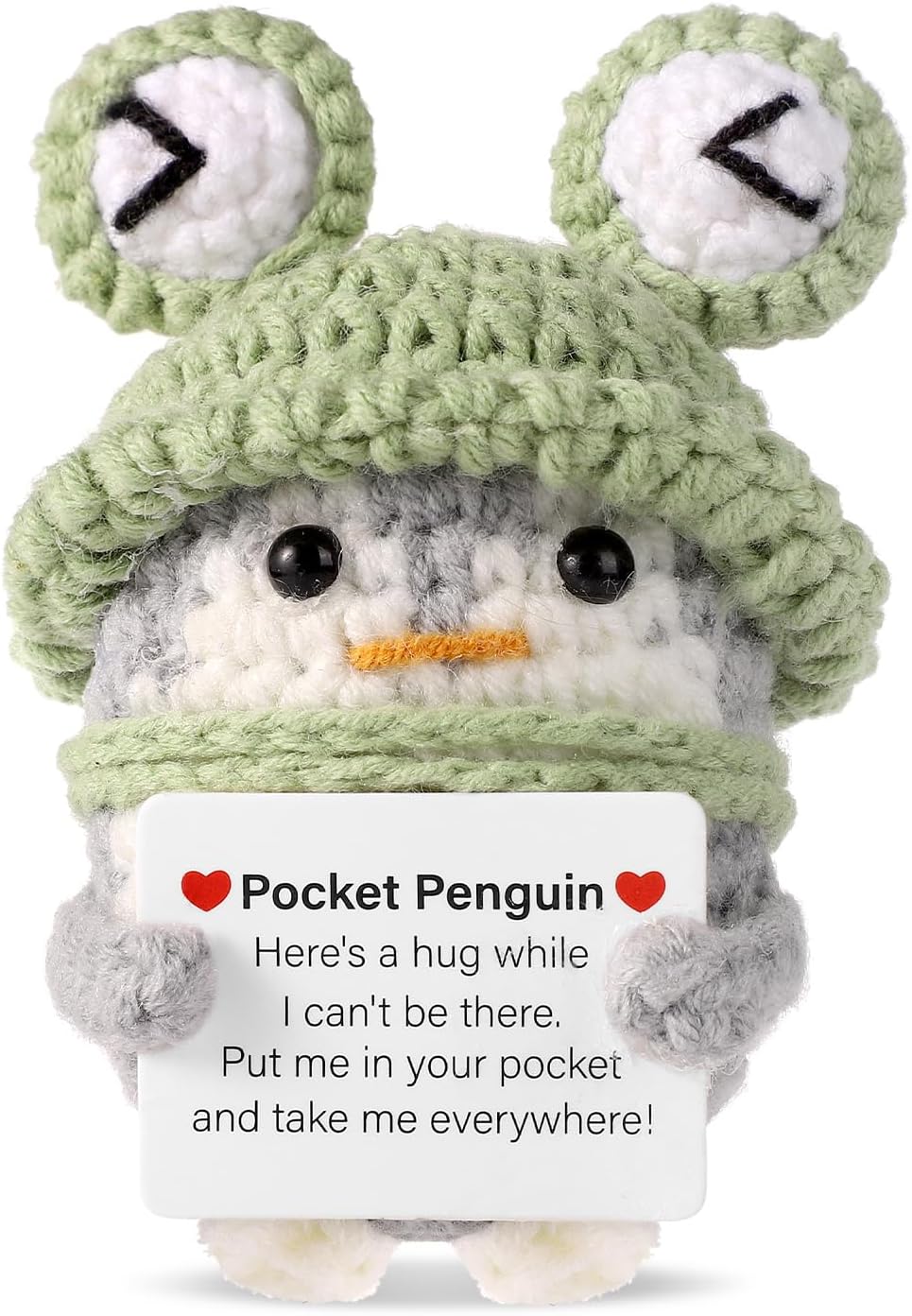 Amazon.com: lasuroa Funny Positive Penguin, 3.5 Inch Mini Cute Knitted ...