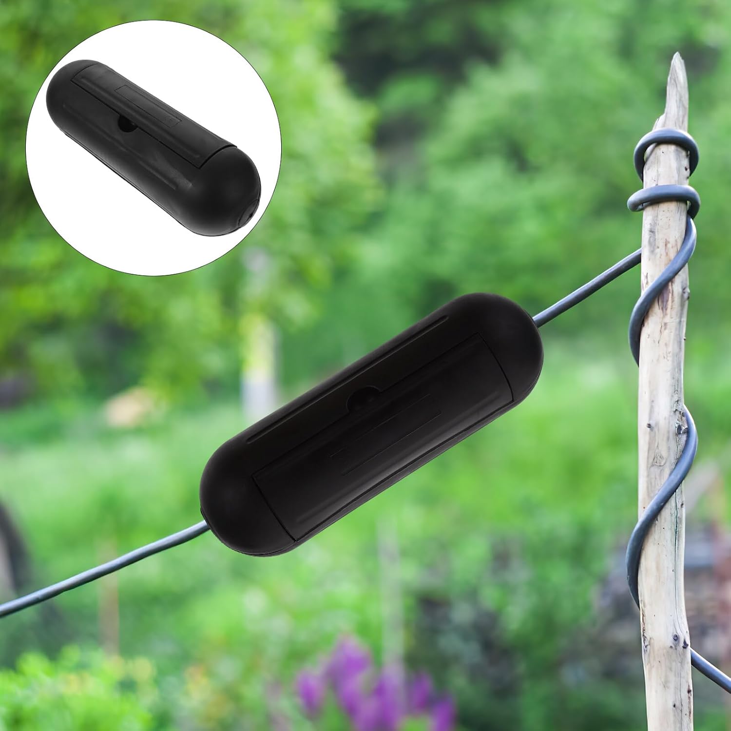 1Pc Black Outdoor Extension Cord Safety Cover Water Resistant Capsule ...