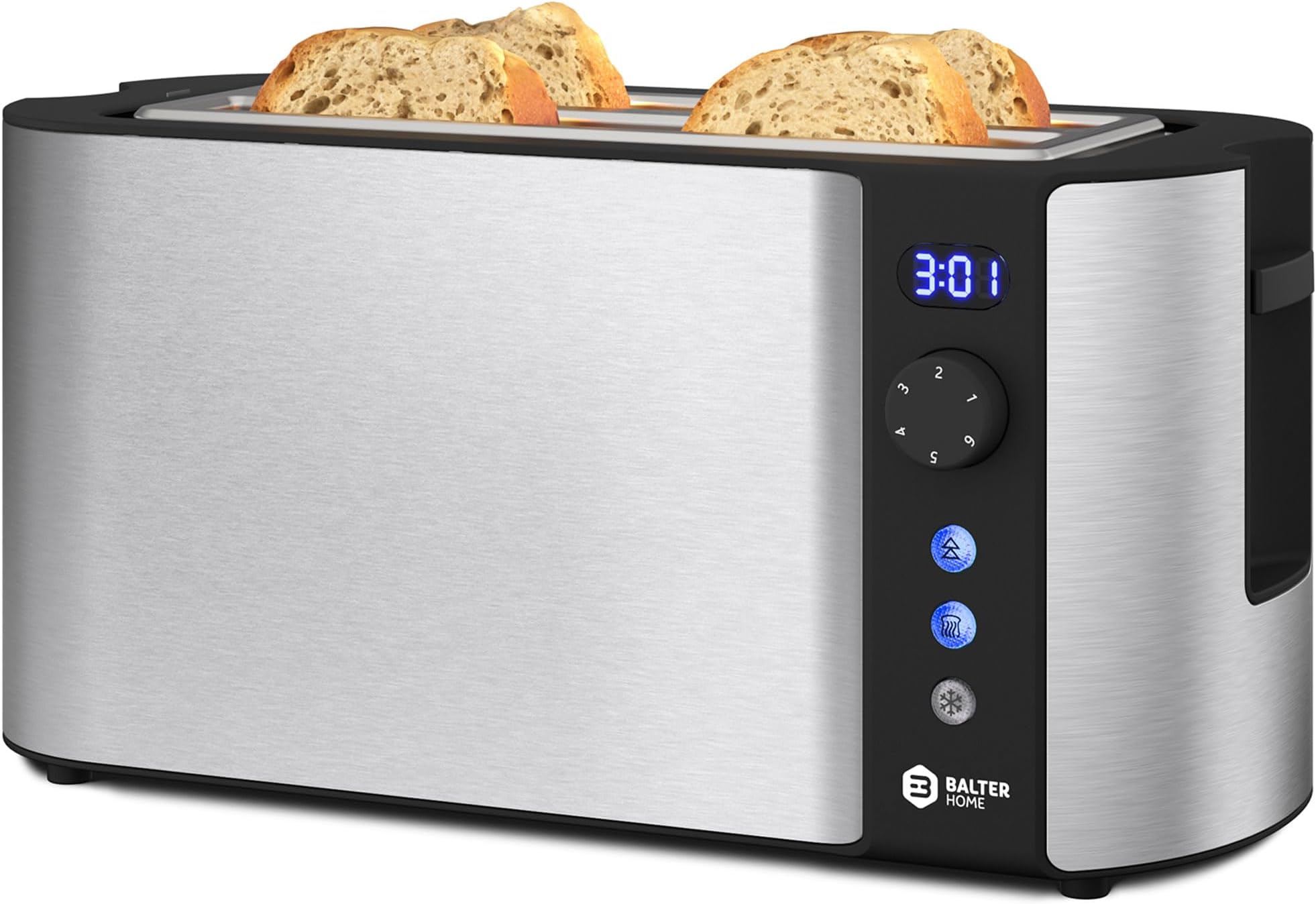 Klarstein Arabica Toaster - 920W, Touch-Bedienfeld, LED-Display, Auftau ...