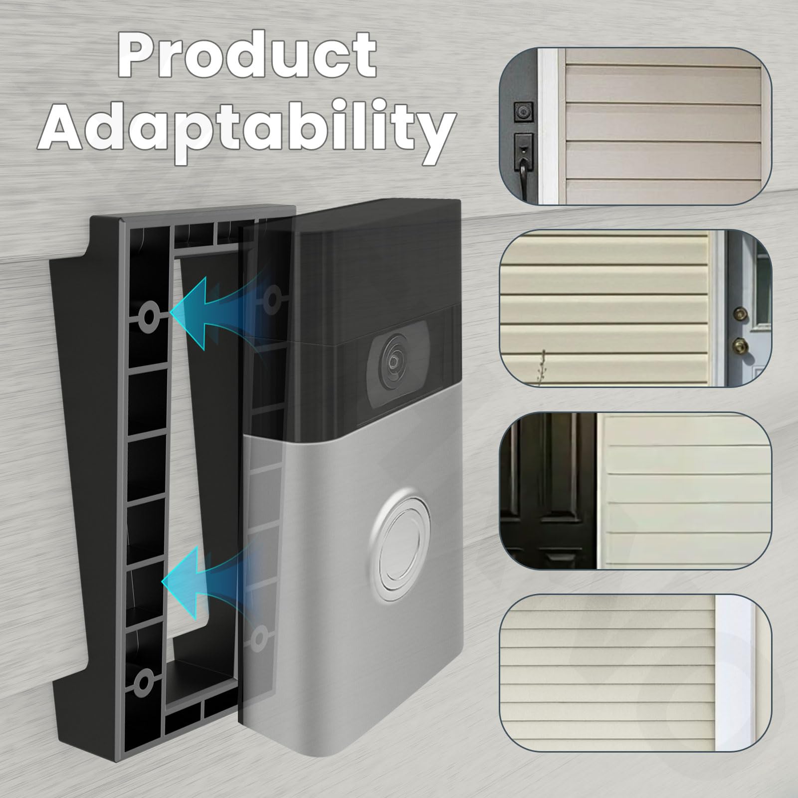 Snapklik.com : AMTHKNO Video Doorbell Vinyl Siding Mounting/Adapter ...