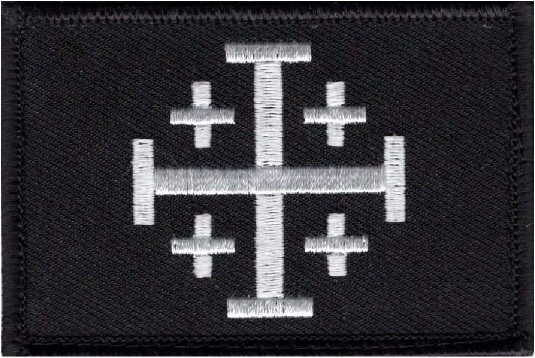 Amazon.com: Jerusalem Cross Embroidered Hook Patch by Miltacusa (JR7 ...