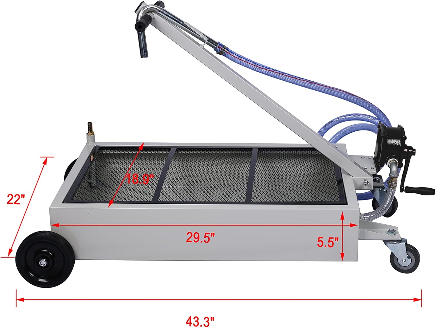 SSLine Bandeja de drenaje de aceite portátil de 15 galones con bomba, bandeja de drenaje de ...