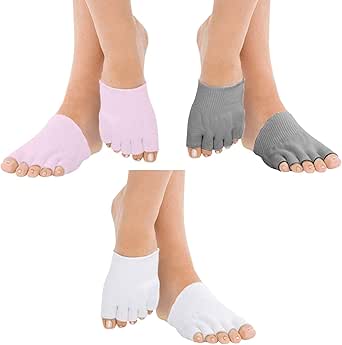 Amazon.com: DevsWear Gel Lined Compression Toe Separator Socks - Toes ...