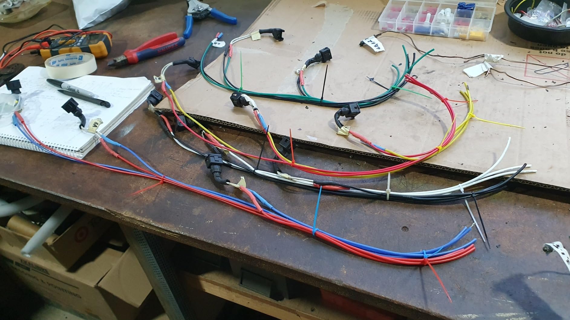 28awg Gauge Electrical Wiring Kit 7 Colors Cable with 7x43 ft Spool ...