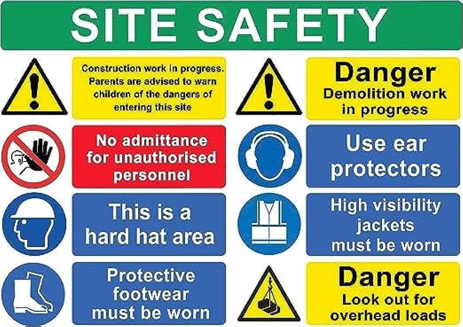 Buy Site Safety Instruction signage - BUILDING SITE SAFETY CONSTRUCTION ...