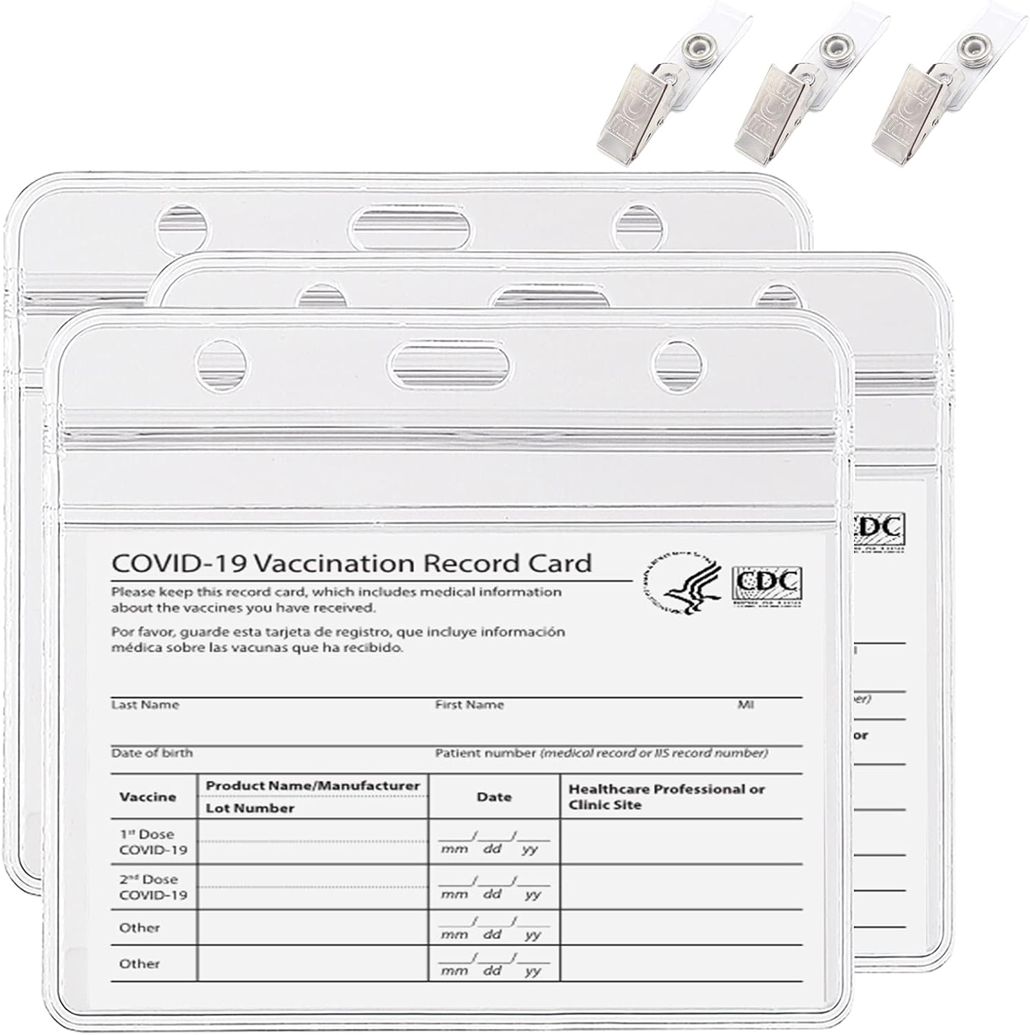 Amazon.com : SAWMLIA 3 Pack Waterproof CDC Card Protector with Clip ...