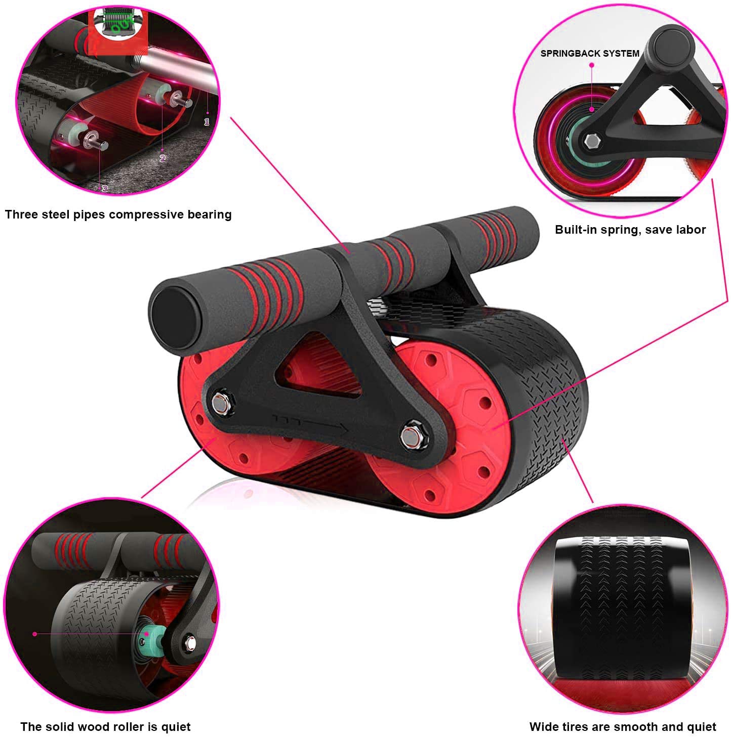 Snapklik.com : Oileus AB Roller Wheel For Abdominal Exercise, Core ...