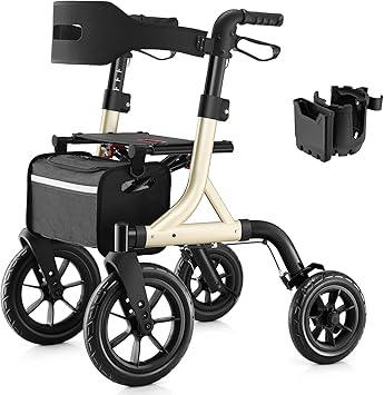 Amazon.com: MAXWALK Walkers for Seniors, Rollator Walker with Seat, 12 ...