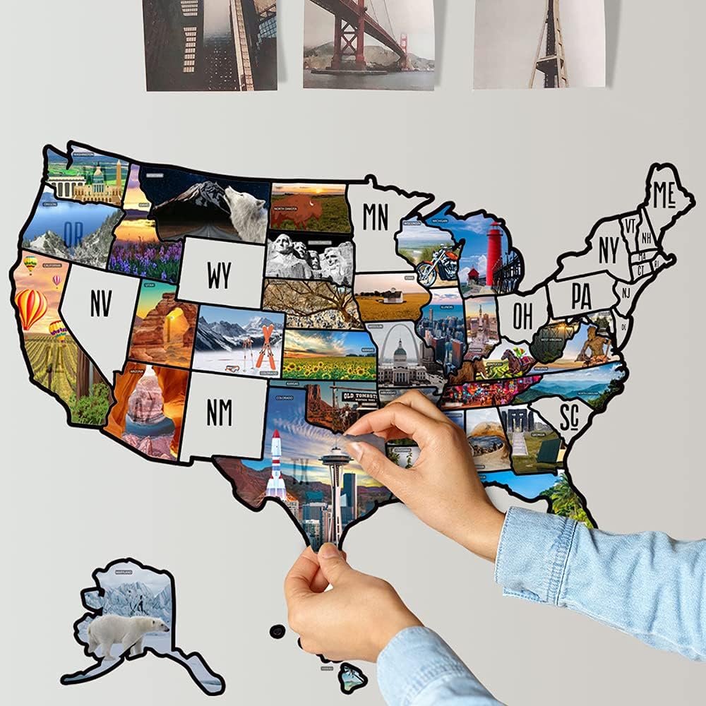 Amazon.com - Buer Homie Sticker, 50 States Travel Map Theme for RV, 23. ...