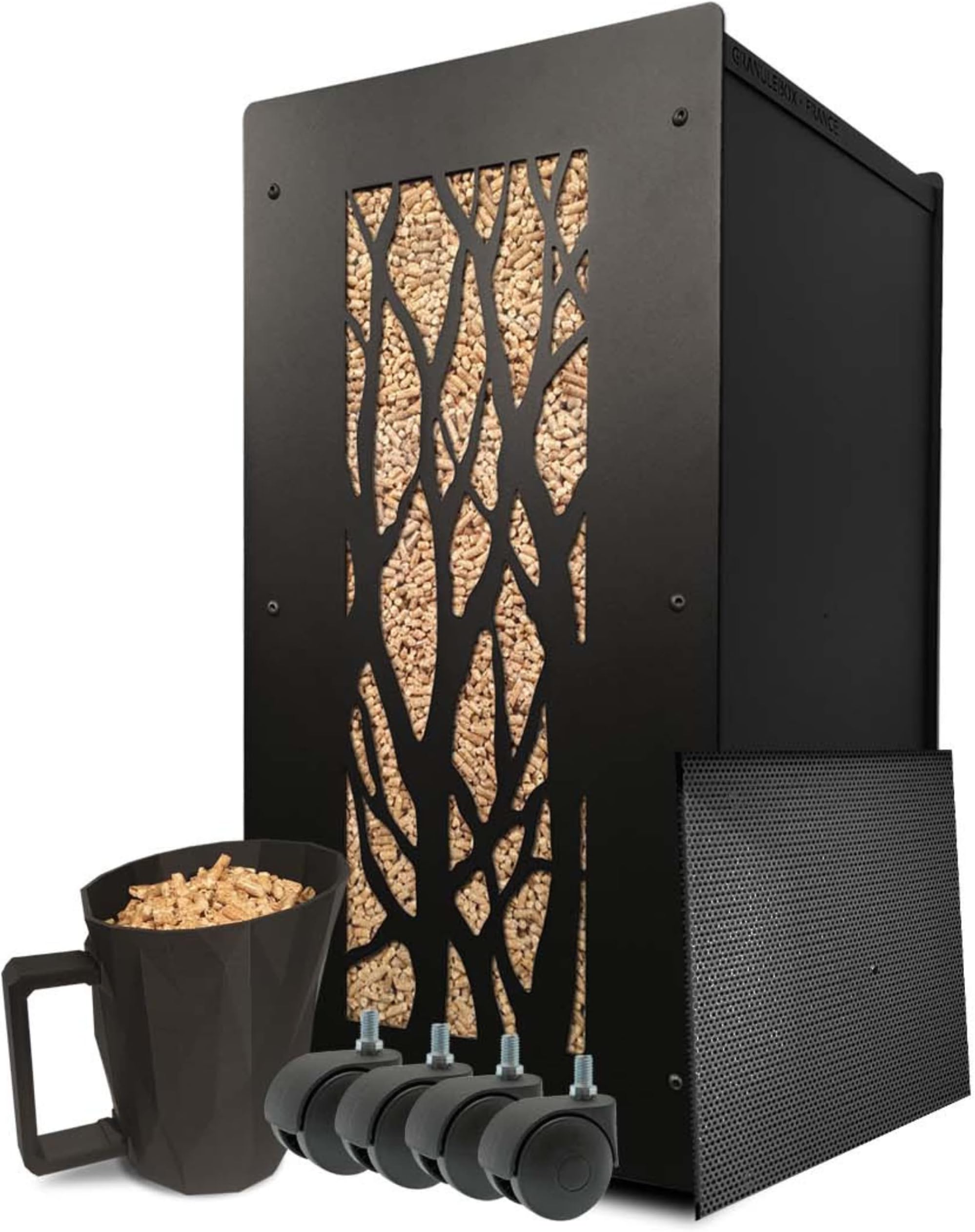 Pellet Box – Pellet Box – Storage for Pellets – Made in France (Black ...
