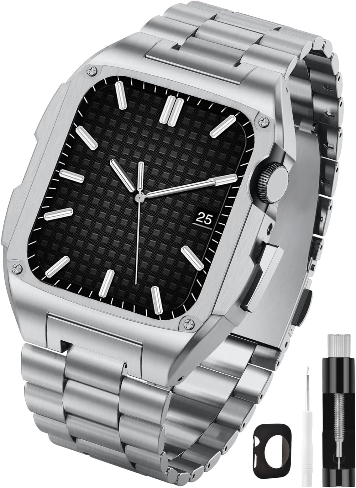 Amazon.com: SUPLINK Stainless Steel Case with Band Compatible with ...