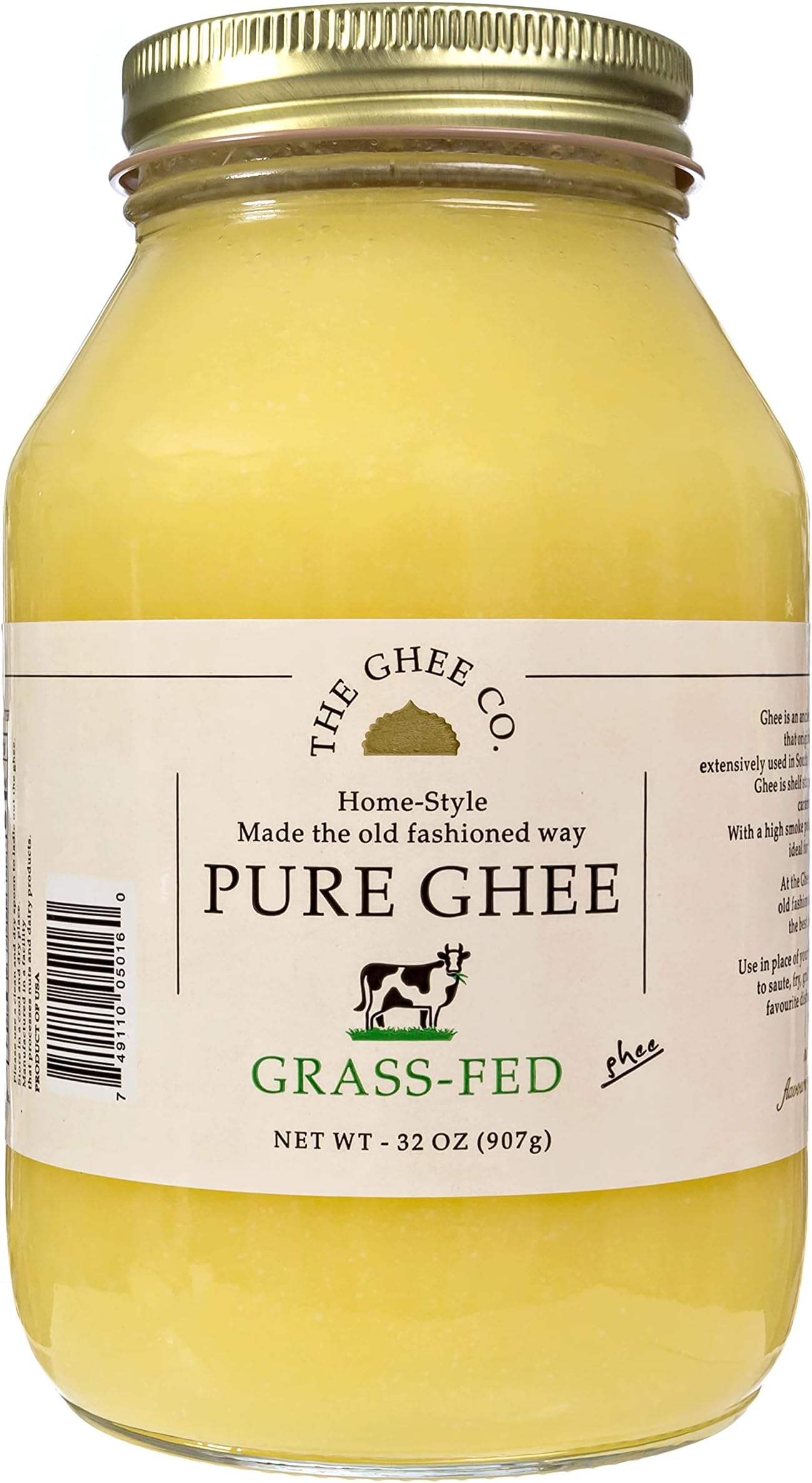 Amazon.com : The Ghee Co. - 32 Fl Oz, Grass Fed Ghee, Non GMO, Kosher ...
