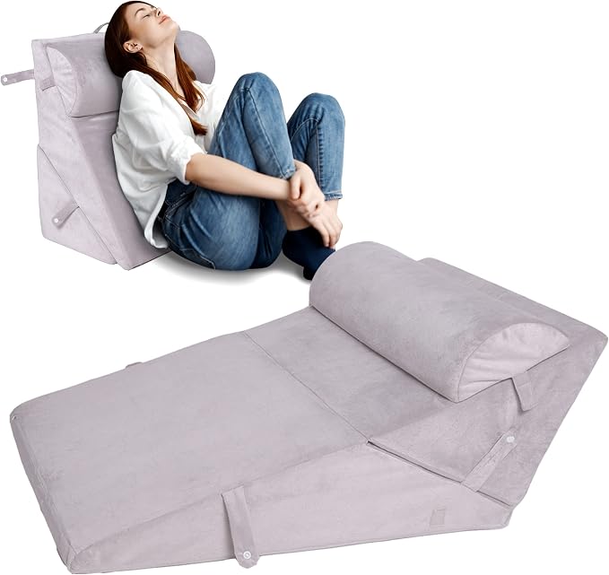 Amazon.com: HUNAQ Triangle Wedge Pillows Set for After Surgery, Acid ...