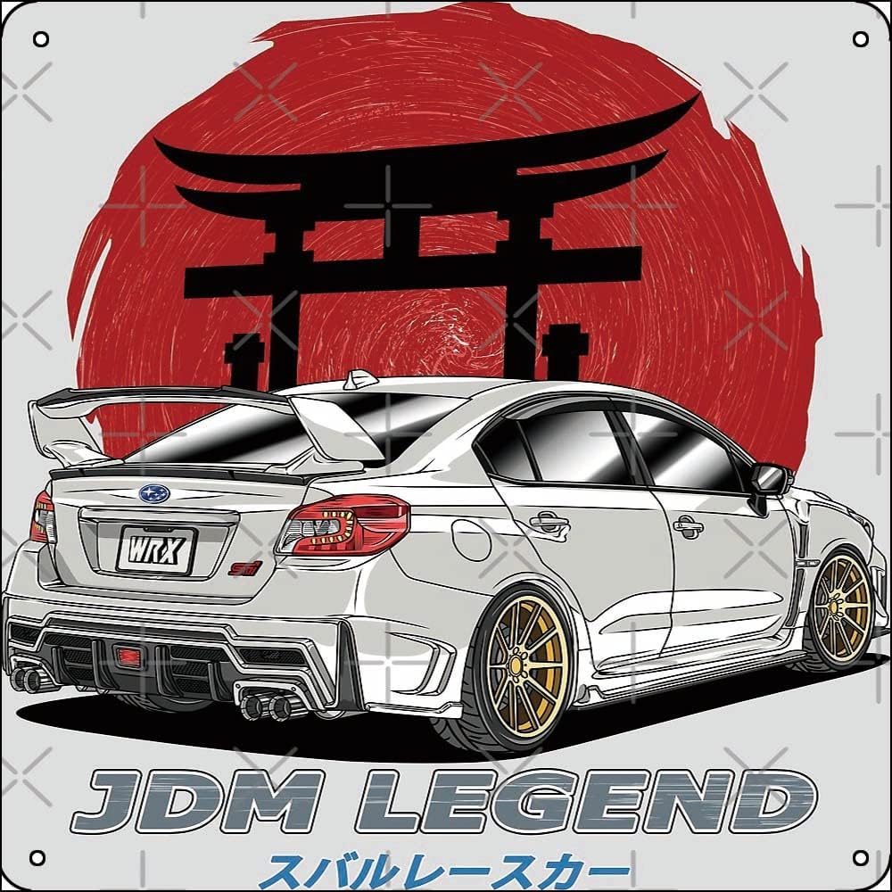 Amazon.com: Jitipozy JDM White Subie Impreza WRX STi 2015 Poster Metal Sign 12 x 12 inches Funny ...