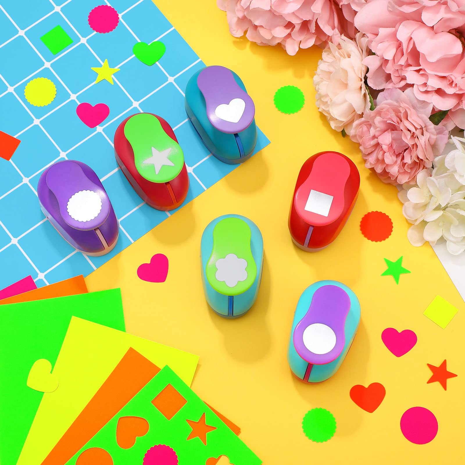 Snapklik.com : 36 Pcs Craft Hole Punch Shapes