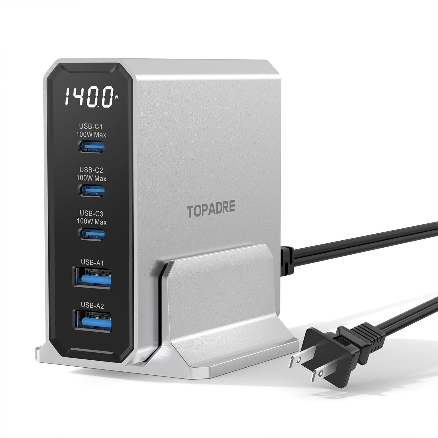 Amazon.com: 140W USB C Charging Station with Display, 5-Port GaN USB C ...